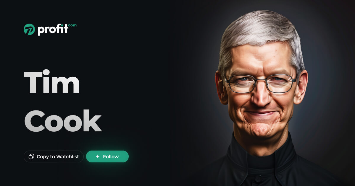 Tim Cook Portfolio 2025 - Apple Inc | Profit.com