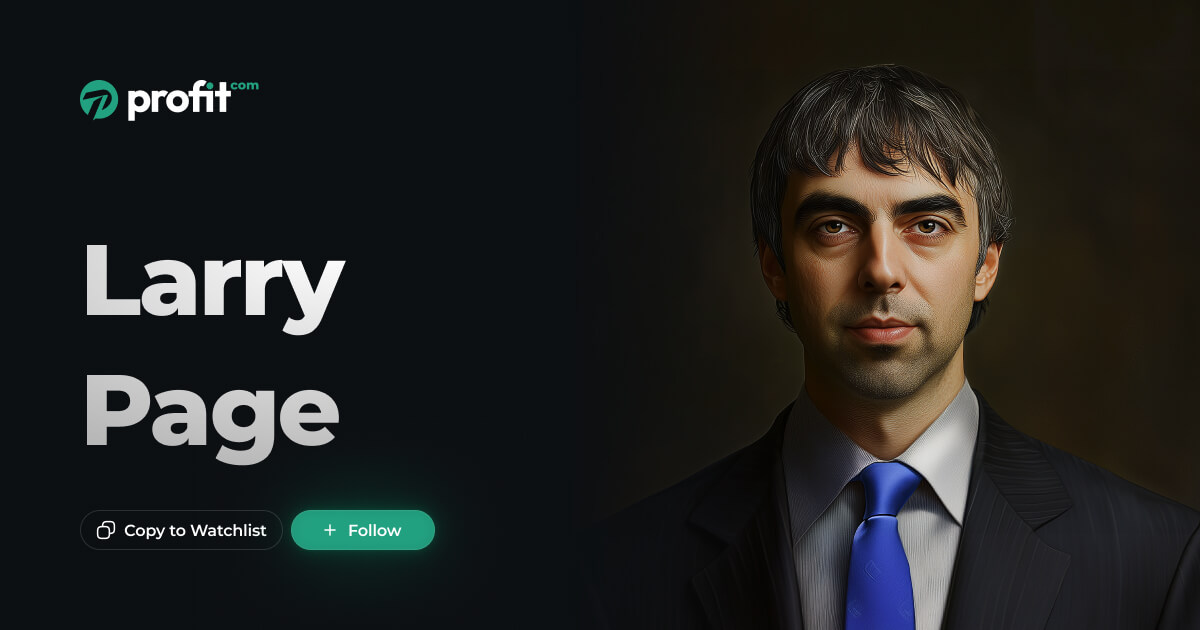Portefeuille de Larry Page 2025 - Alphabet Inc. | Profit.com