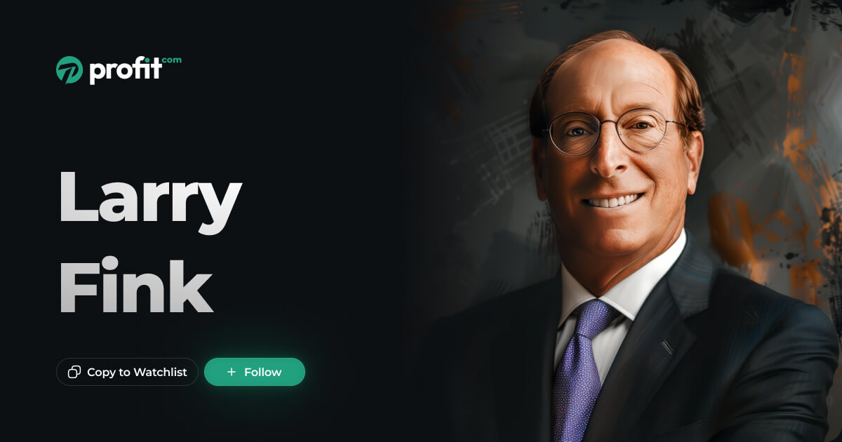 Larry Fink Portfolio 2025 - BlackRock Inc. | Profit.com